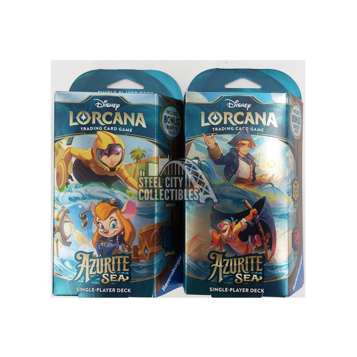 Lorcana Azurite Sea Starter Deck Pair | Steel City Collectibles