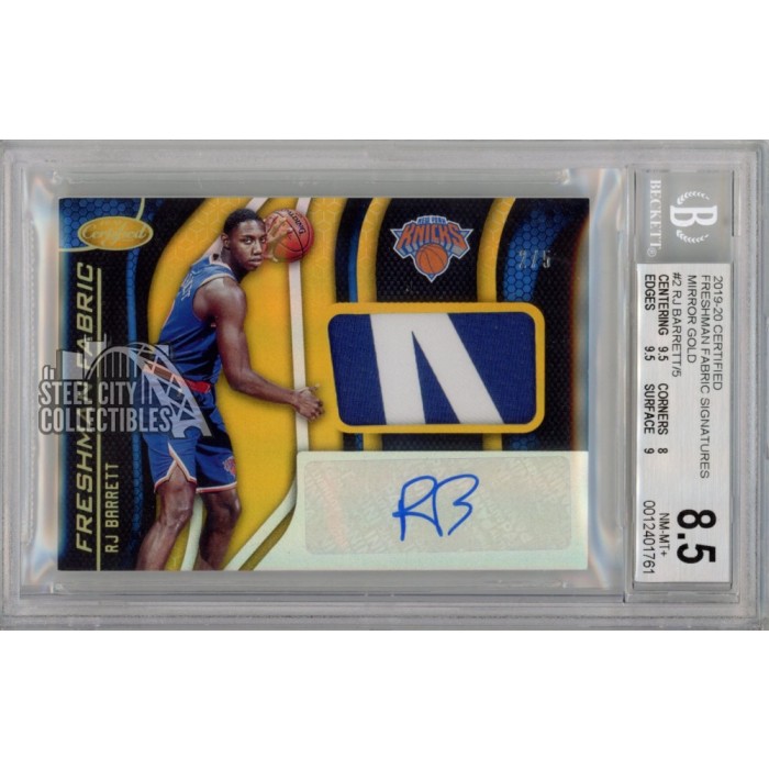 RJ Barrett 2019-20 Panini Certified Gold Autograph Rookie Patch Card 2/ ...