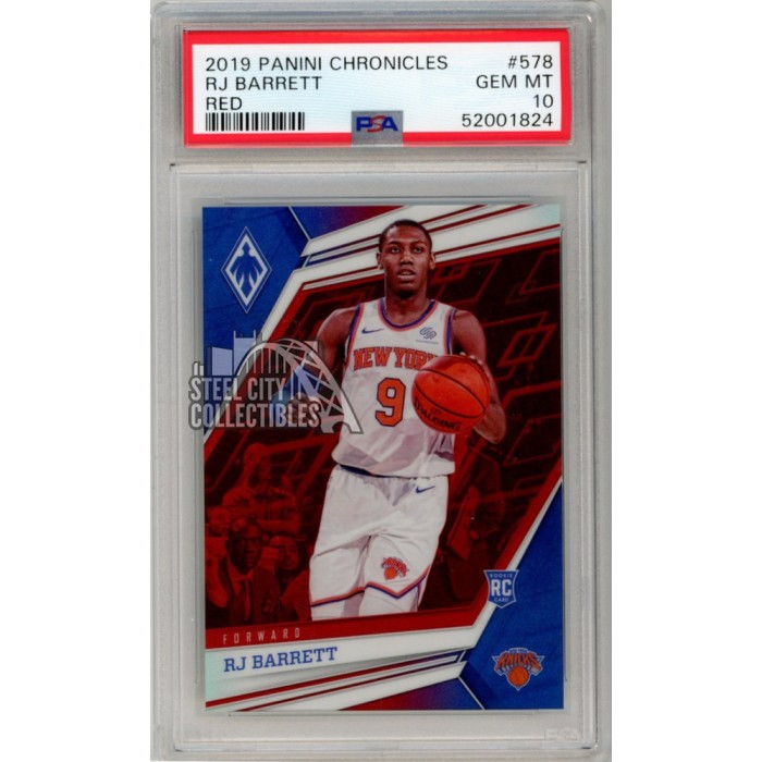 RJ Barrett 2019-20 Panini Phoenix Red Refractor Rookie Card #578 021/ ...