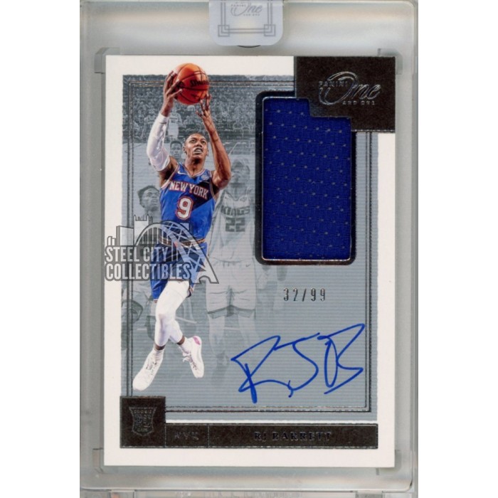 RJ Barrett 2019-20 Panini One And One Autograph Jersey Rookie Card 32/ ...