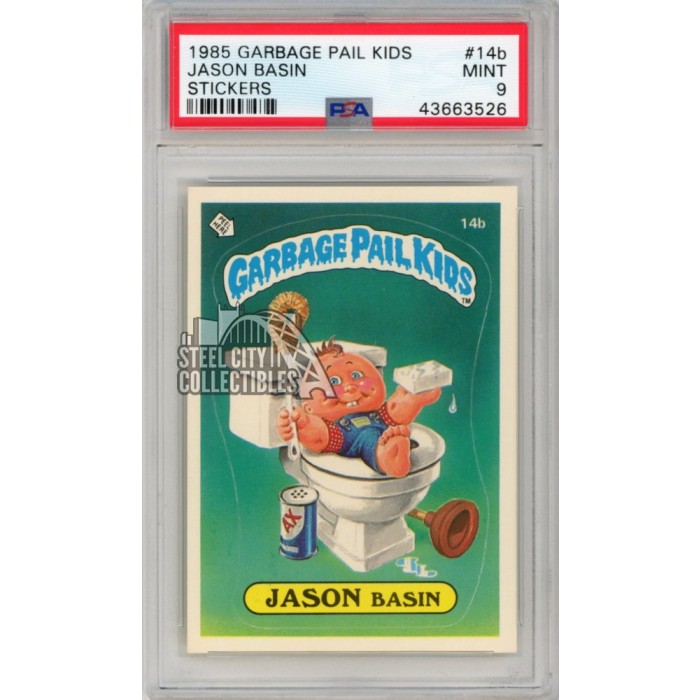 Jason Basin 1985 Garbage Pail Kids Sticker Card #14b PSA 9 | Steel City ...