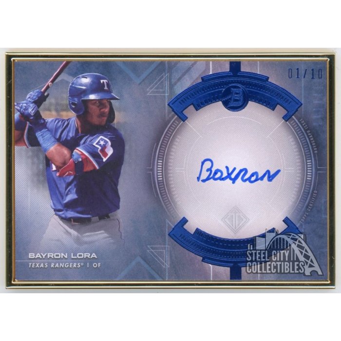 Bayron Lora 2020 Bowman Transcendent Rookie Autograph Card Blue 01/10 ...