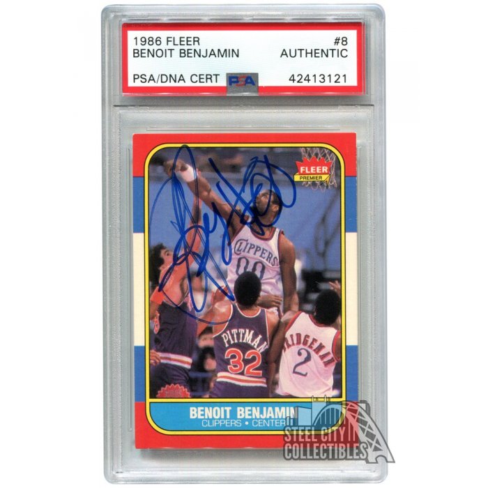 Benoit Benjamin 1986-87 Fleer Basketball Autograph Auto Card - JSA ...