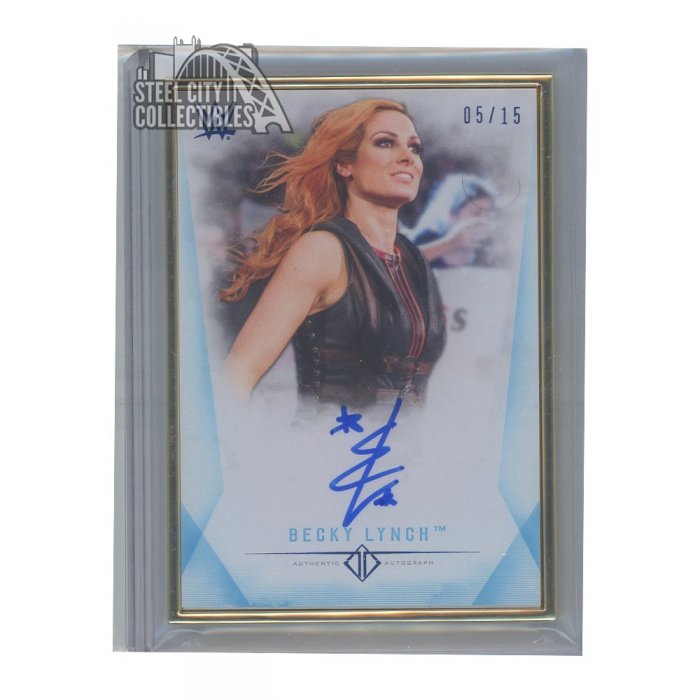 Becky Lynch 2019 Topps WWE Transcendent Collection Blue Autograph 05/15 ...