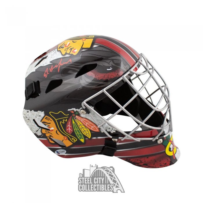 Ed Belfour Autographed Chicago Blackhawks Full-Size Goalie Mask - BAS ...
