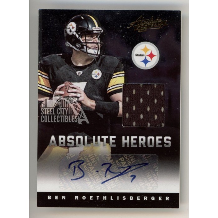Ben Roethlisberger 2012 Panini Absolute Heroes Autograph Jersey Card #3 ...