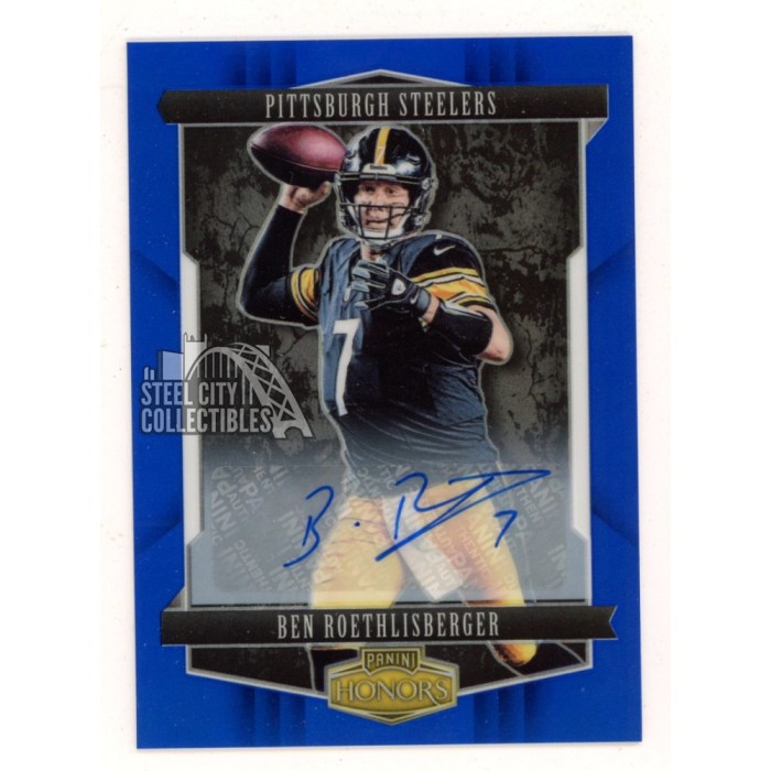 Ben Roethlisberger 2018 Panini Honors Blue Autograph Card #5 1/5 ...