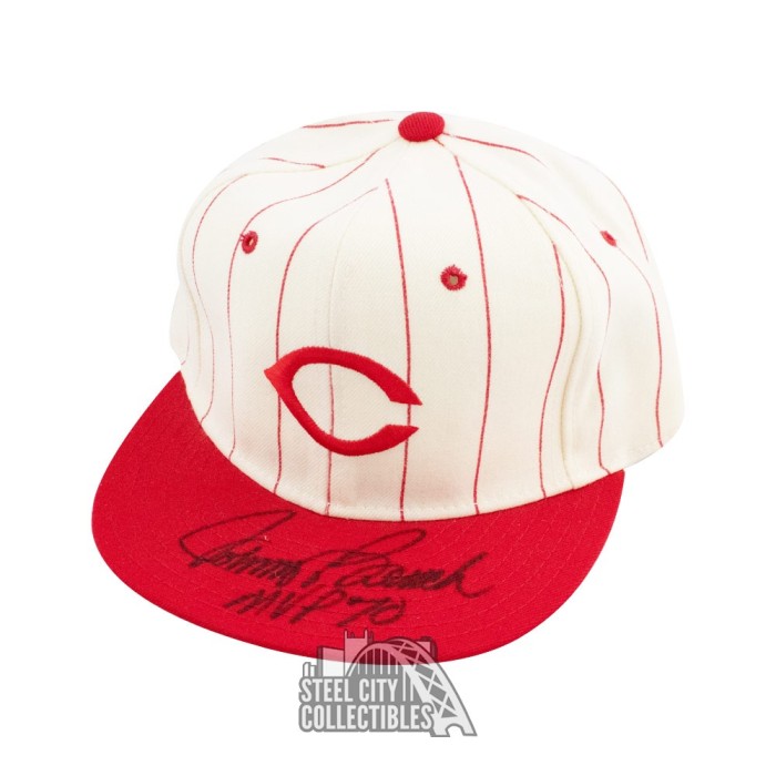 Johnny Bench MVP 70 Autographed Cincinnati Reds Baseball Cap Hat - BAS ...