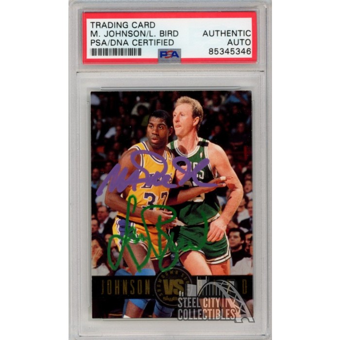Larry Bird/Magic Johnson 1994-95 Skybox Autograph Card #SS12 PSA/DNA (Paint-B) | Steel City ...