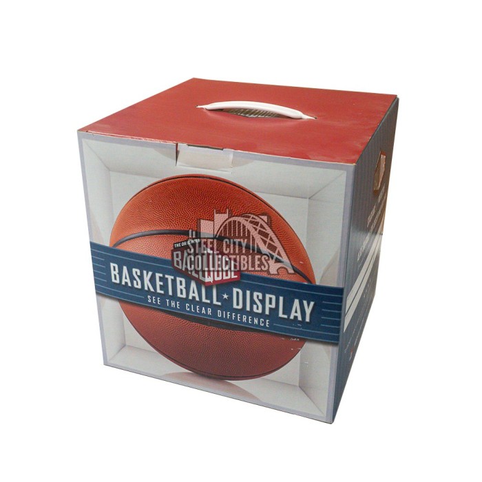 The Original BallQube Basketball Clear Square 2-Piece Display Box ...