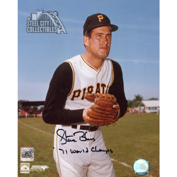 Steve Blass "71 World Champs" Autographed Pittsburgh Pirates 8x10 Photo ...