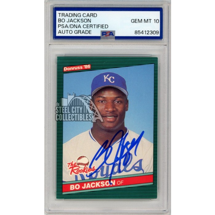 Bo Jackson 1986 Donruss The Rookies Autograph Card #38 PSA/DNA 10 ...