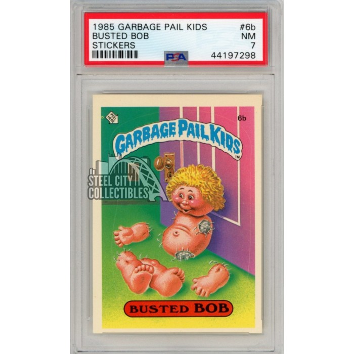 Busted Bob 1985 Topps Garbage Pail Kids Sticker Card #6b PSA 7 NM ...