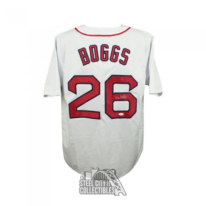 Wade Boggs Autographed Boston Custom White Baseball Jersey - JSA COA | Steel City Collectibles