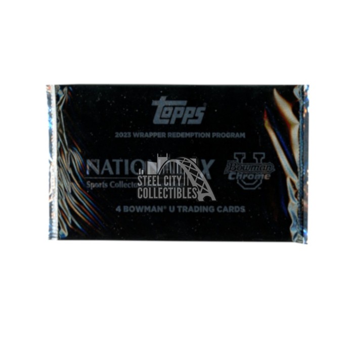 2023 Topps Bowman University Football National Wrapper Redemption Pack ...