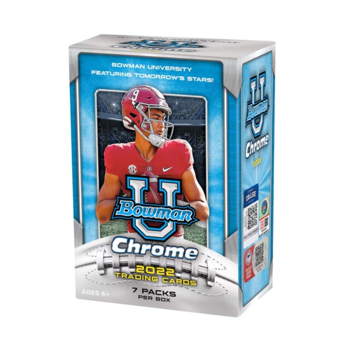 2022 Bowman University Chrome Football Blaster Box | Steel City ...
