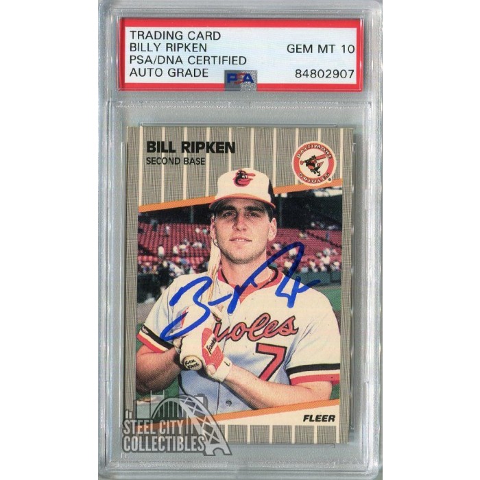 Bill Ripken 1989 Fleer "F Face" Error Autograph Card #616 PSA/DNA 10 ...