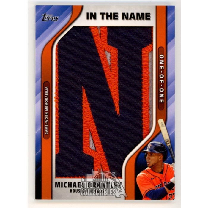 Michael Brantley 2021 Topps In The Name Letter Patch Card #ITNR-MB 1/1 ...