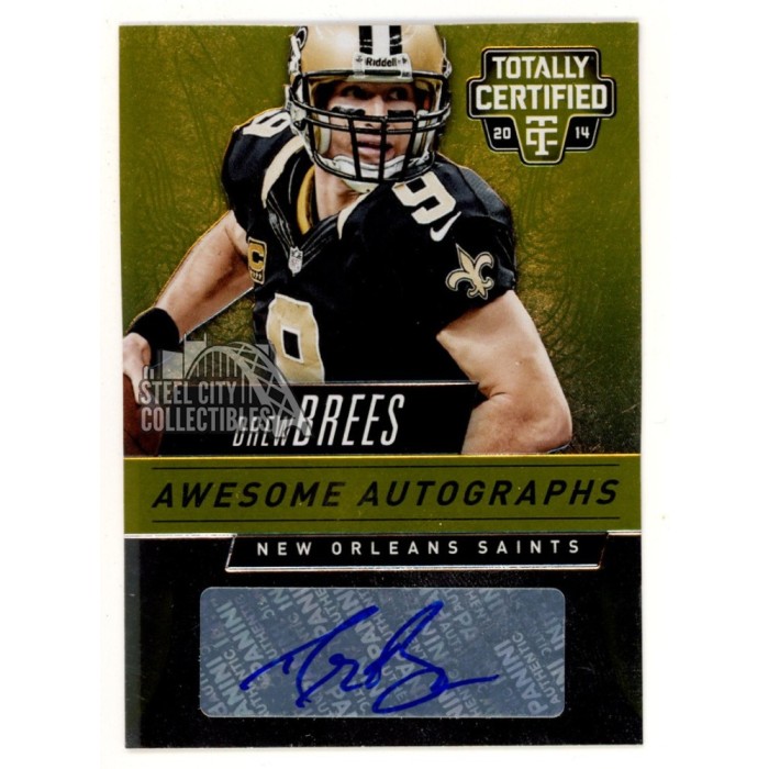Drew Brees 2014 Panini Totally Certified Gold Autograph Card #AA-DB 3/5 ...