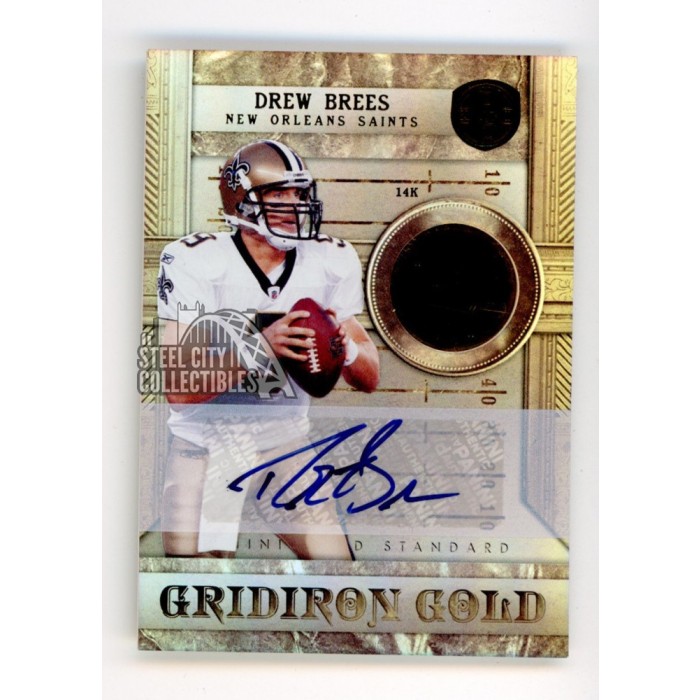 Drew Brees 2011 Panini Gold Standard Gridiron Gold Autograph Card #16 ...