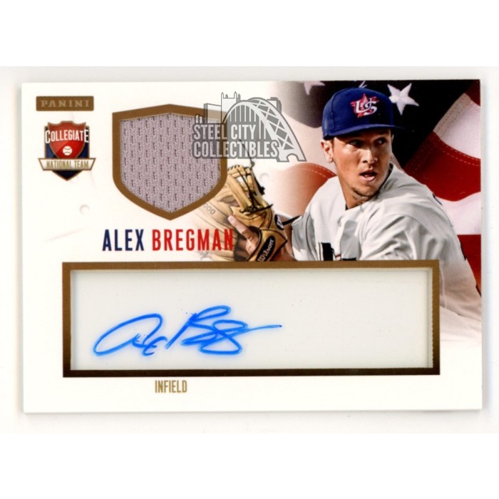 Alex Bregman 2014 Panini USA Autograph Jersey Card #7 90/99 | Steel ...