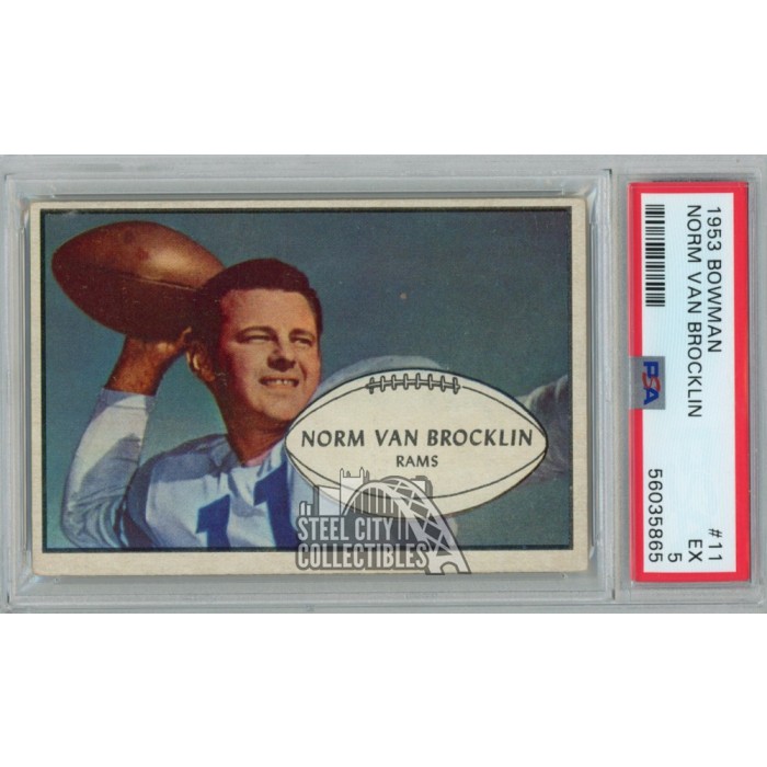 Norm Van Brocklin 1953 Bowman Card #11 PSA 5 EX | Steel City Collectibles