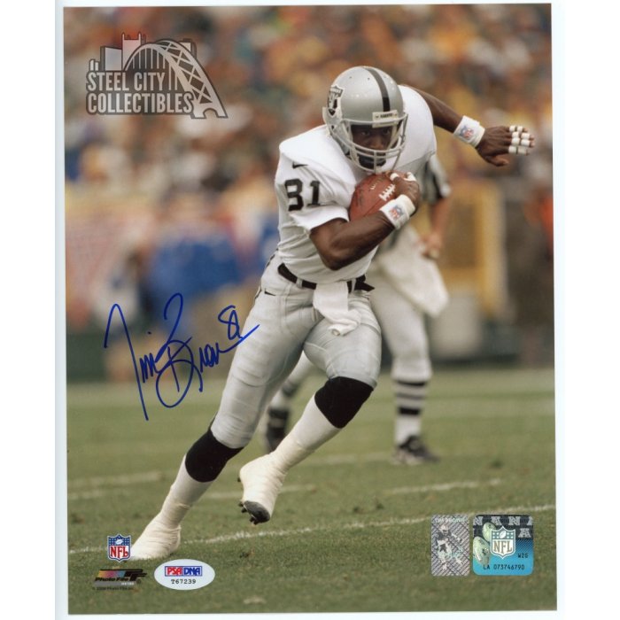 Tim Brown Autographed Oakland Raiders 8x10 Photo - PSA/DNA COA | Steel ...