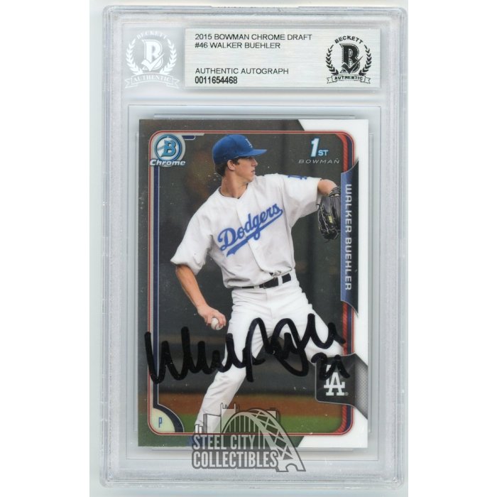 Walker Buehler 2015 Bowman Chrome Draft Autograph Auto Card #46 - BAS ...