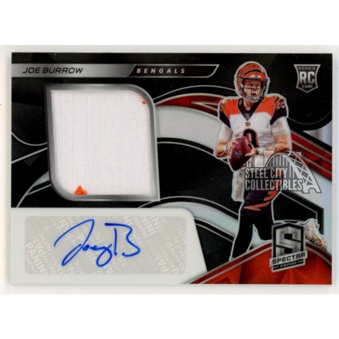 Joe Burrow 2020 Panini Spectra Autograph Rookie Patch Card #201 79/99 ...