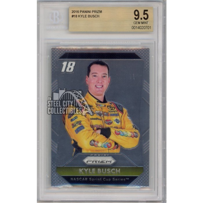 Kyle Busch 2016 Panini Prizm Racing Card #18 BGS 9.5 Gem Mint | Steel ...