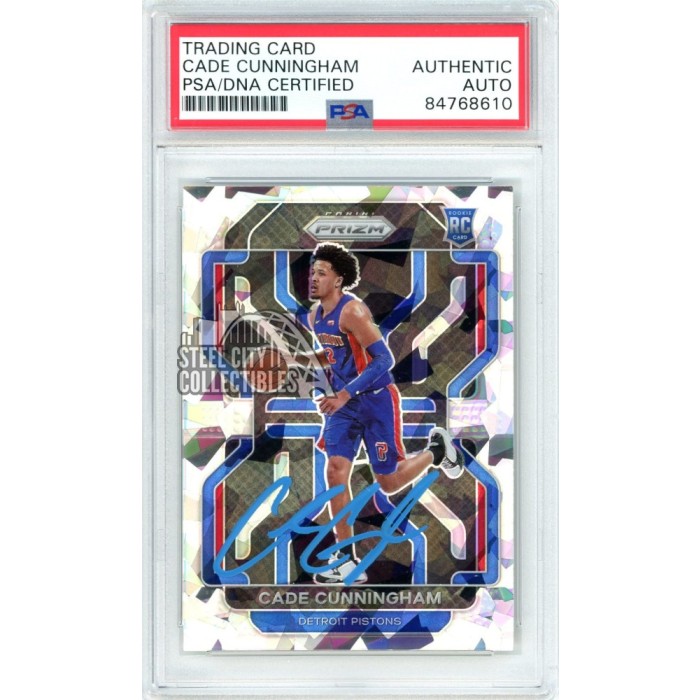 Cade Cunningham 2021-22 Panini Prizm Ice Autograph Rookie Card #282 PSA ...