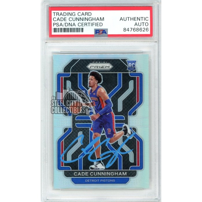 Cade Cunningham 2021-22 Panini Prizm Silver Autograph Rookie Card #282 ...