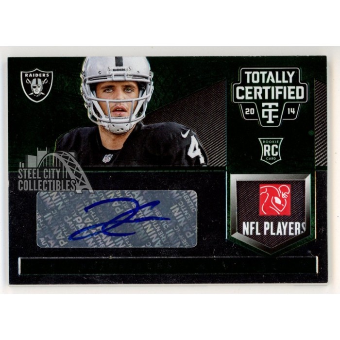 Derek Carr 2014 Panini Totally Certified Emerald Autograph Rookie Tag ...