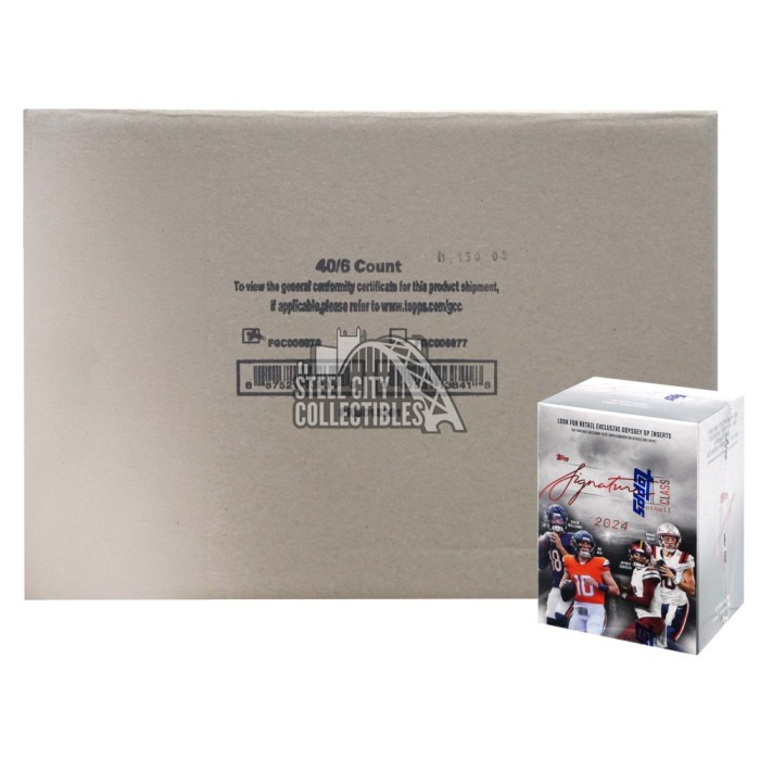 2024 Topps Signature Class Football Blaster 40-Box Case | Steel City ...