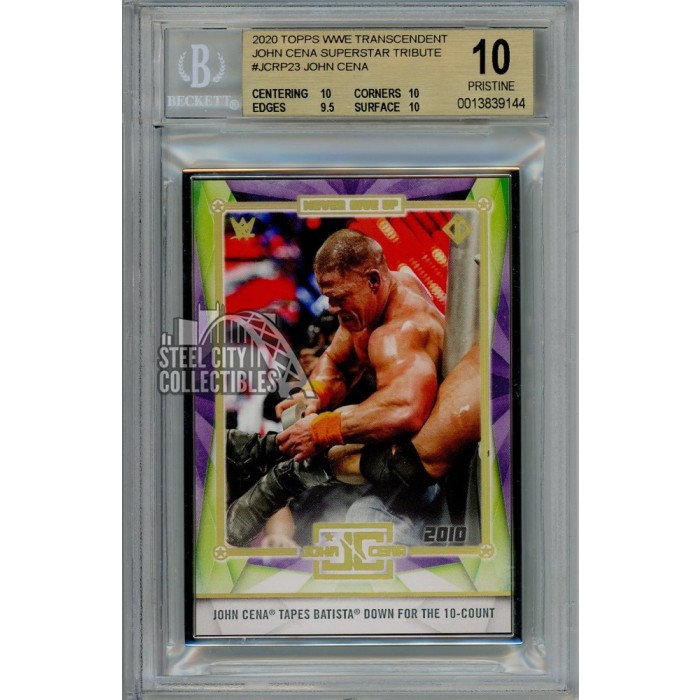 John Cena 2020 Topps WWE Transcendent Tribute Card #JCRP23 BGS 10 ...