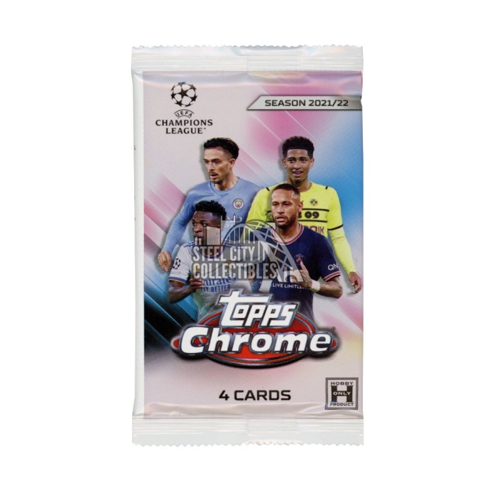 2021-22 Topps UEFA Champions League Chrome Soccer Lite Hobby Pack | Steel City Collectibles