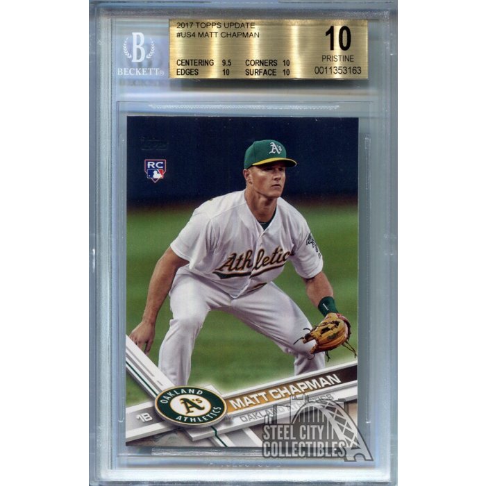 Matt Chapman 2017 Topps Update Baseball Rookie Card RC - BGS 10 ...