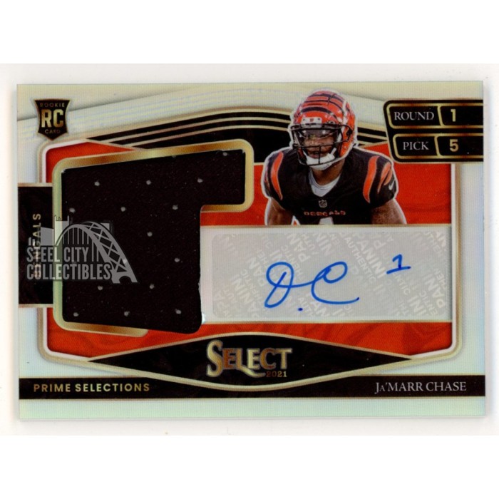 Ja'Marr Chase 2021 Panini Select Autograph Rookie Jersey Card #PS-JCH ...