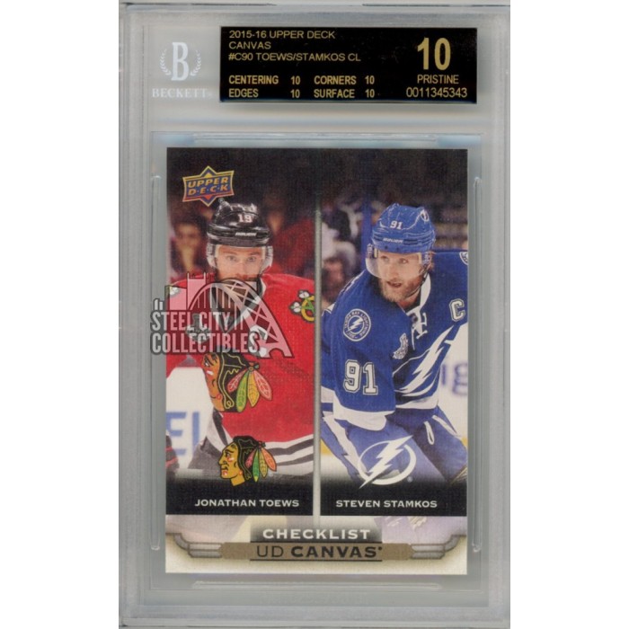 2015-16 Upper Deck Canvas Checklist Card #C90 BGS 10 Pristine Black ...