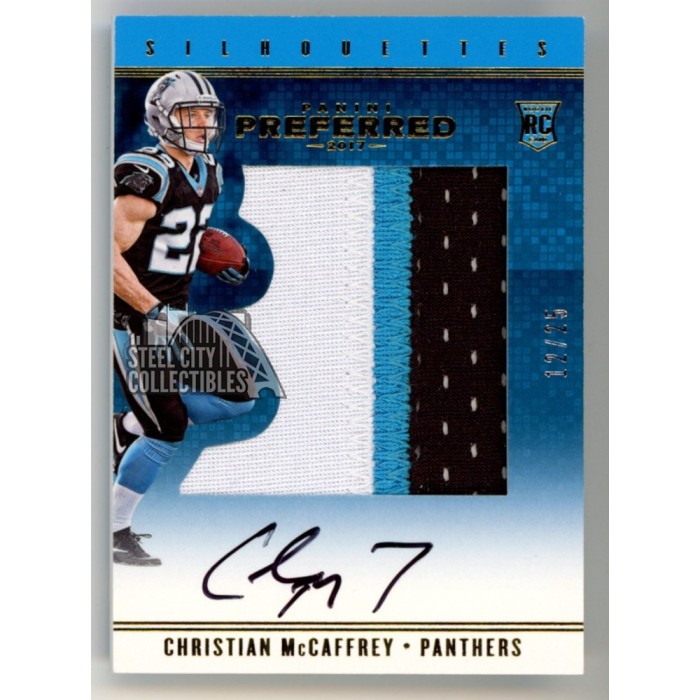 Christian McCaffrey 2017 Panini Preferred Autograph Rookie Patch Card ...