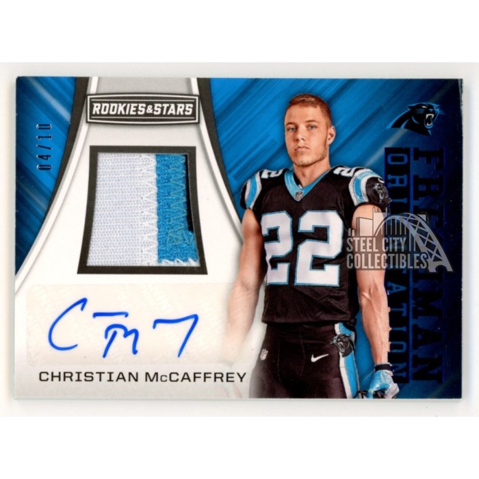 Christian McCaffrey 2017 Panini Rookies & Stars Autograph Patch Card 04 ...
