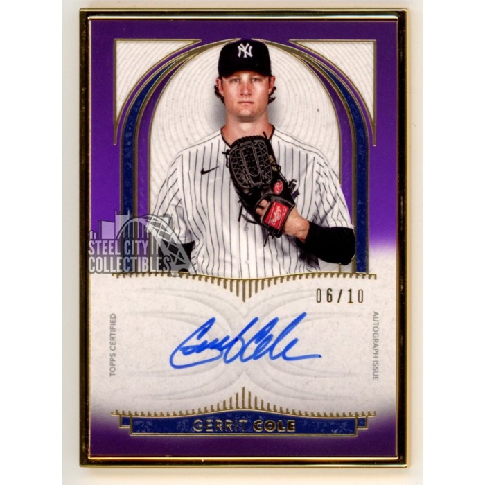 Gerrit Cole 2021 Topps Definitive Gold Frame Autograph Card #DCFA-GCO ...