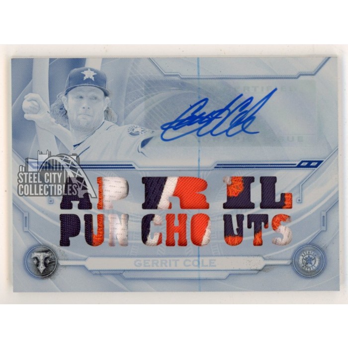 Gerrit Cole 2019 Topps Triple Threads Autograph Patch Printing Plate ...