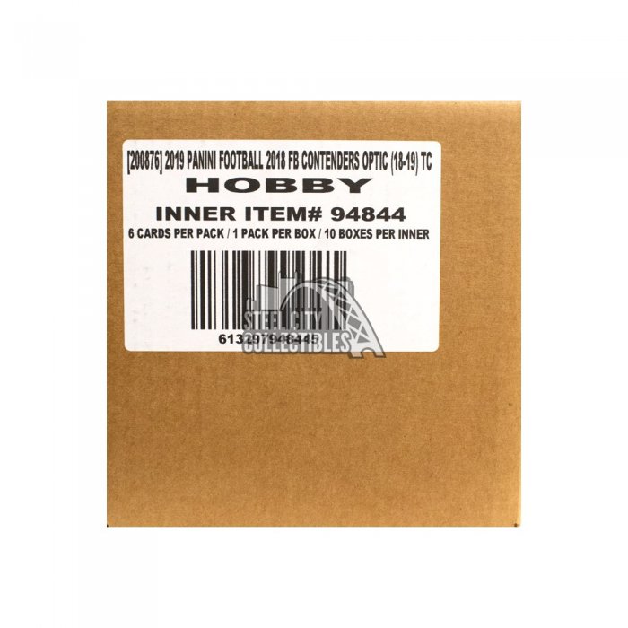 2018 Panini Contenders Optic Football Hobby 10-Box Case | Steel City ...