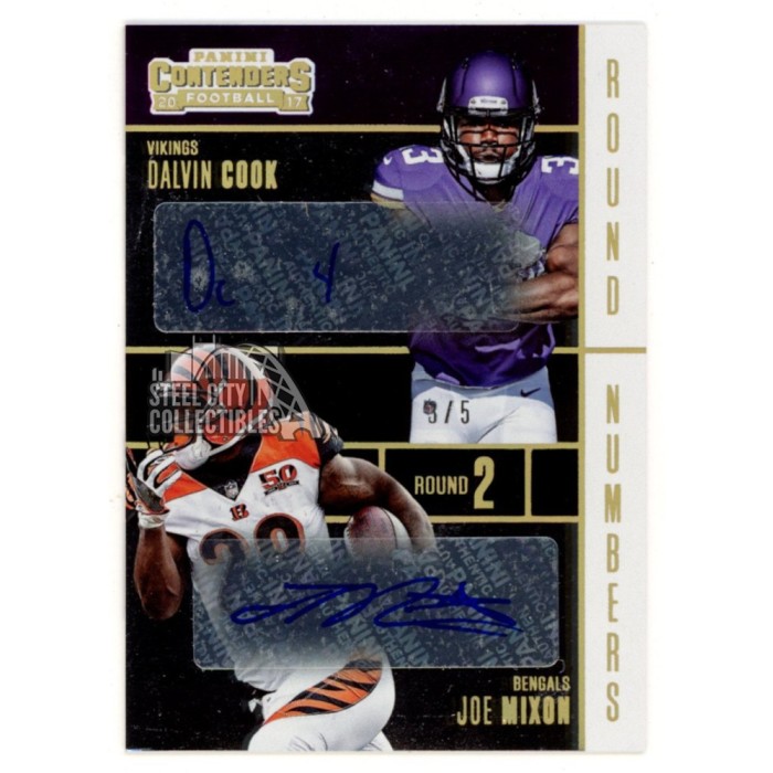 Dalvin Cook/Joe Mixon 2017 Panini Contenders Round Numbers Autograph ...