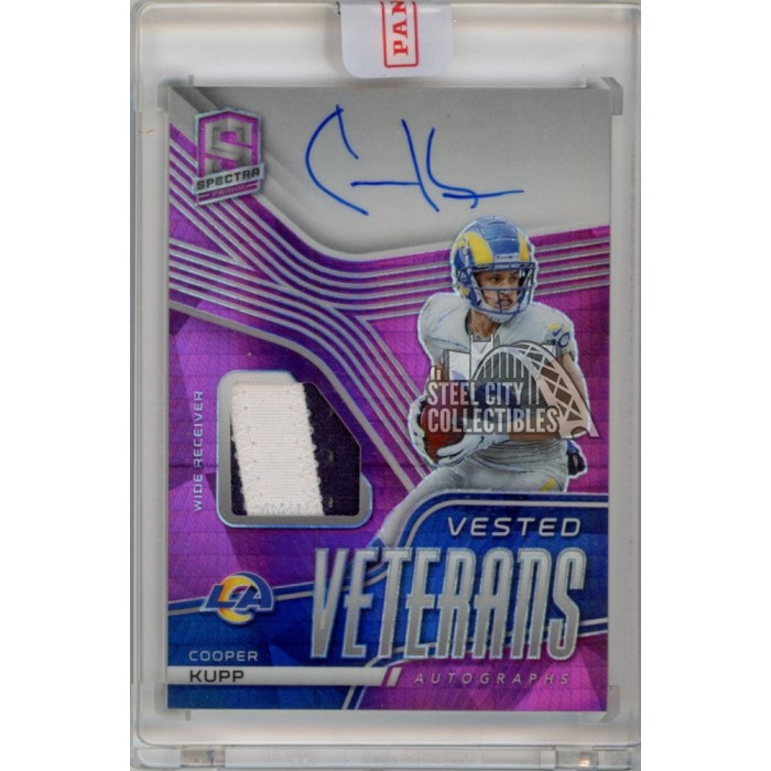 Cooper Kupp 2021 Panini Spectra Vested Veterans Pink Autograph Patch ...