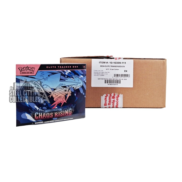 Pokemon Mega Evolution ME4 Chaos Rising Elite Trainer 10-Box Case ...