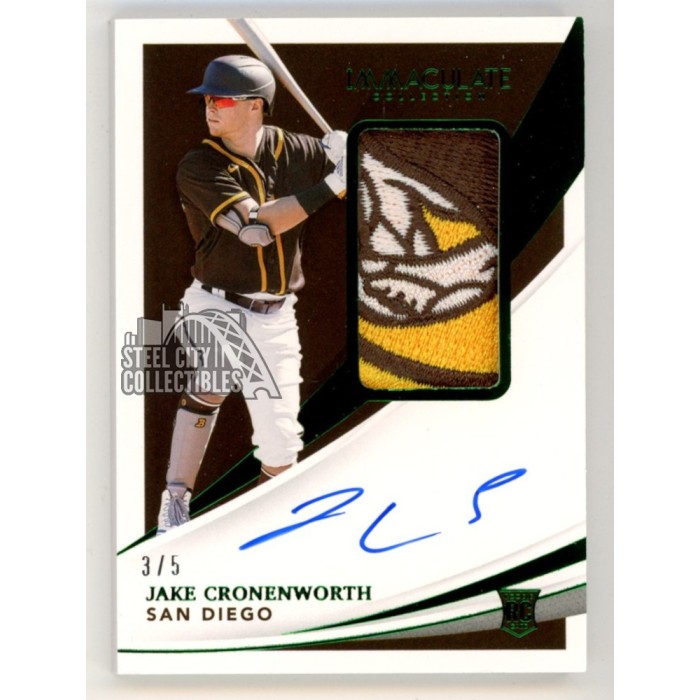 Jake Cronenworth 2021 Panini Immaculate Autograph Rookie Patch Card ...
