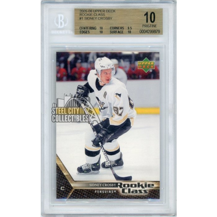 Sidney Crosby 2005-06 Upper Deck Rookie Class Rookie Card BGS 10 ...