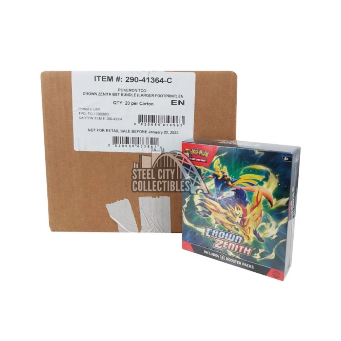 Pokemon Crown Zenith Booster Bundle 20-Box Case | Steel City Collectibles